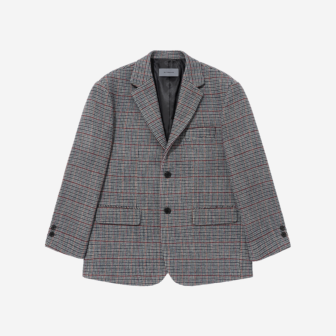 바이랑 체크 헤비 울 블랜드 오버 자켓 체크 | BY RANG | KREAM