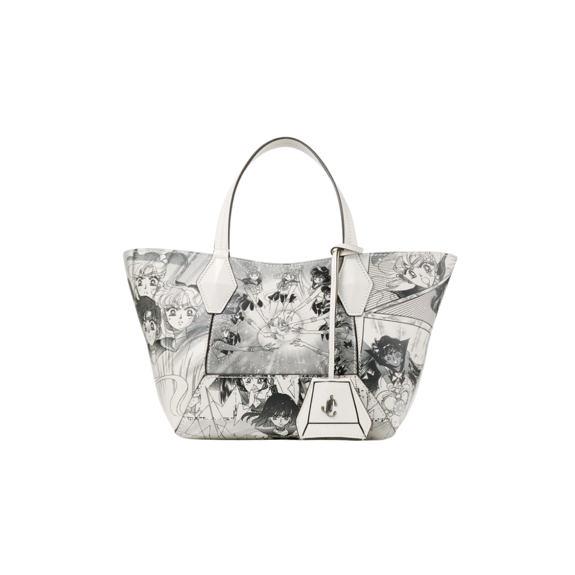 지미추 x 미소녀 전사 세일러문 세일러 가디언즈 다이아몬드 토트백 S 블랙 화이트 울트라 블랙 | Jimmy Choo | KREAM