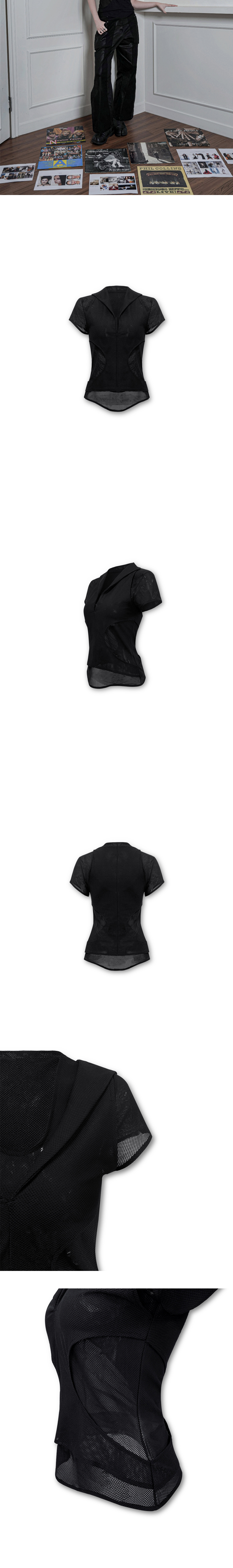 공일공사 레이어드 홀터 라인 하프 슬리브 | 0104 | KREAM