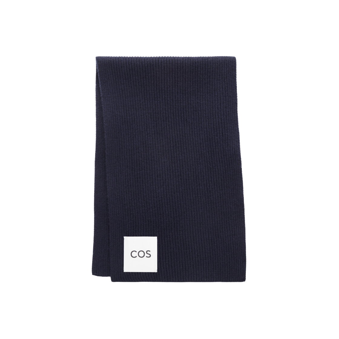 코스 리브드 울 캐시미어 스카프 네이비 | COS | KREAM
