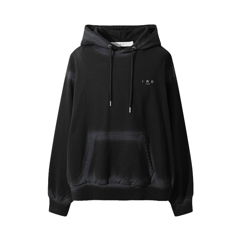 이로 제리 엣지 미네랄 워싱 후드 티셔츠 블랙 | Iro | KREAM