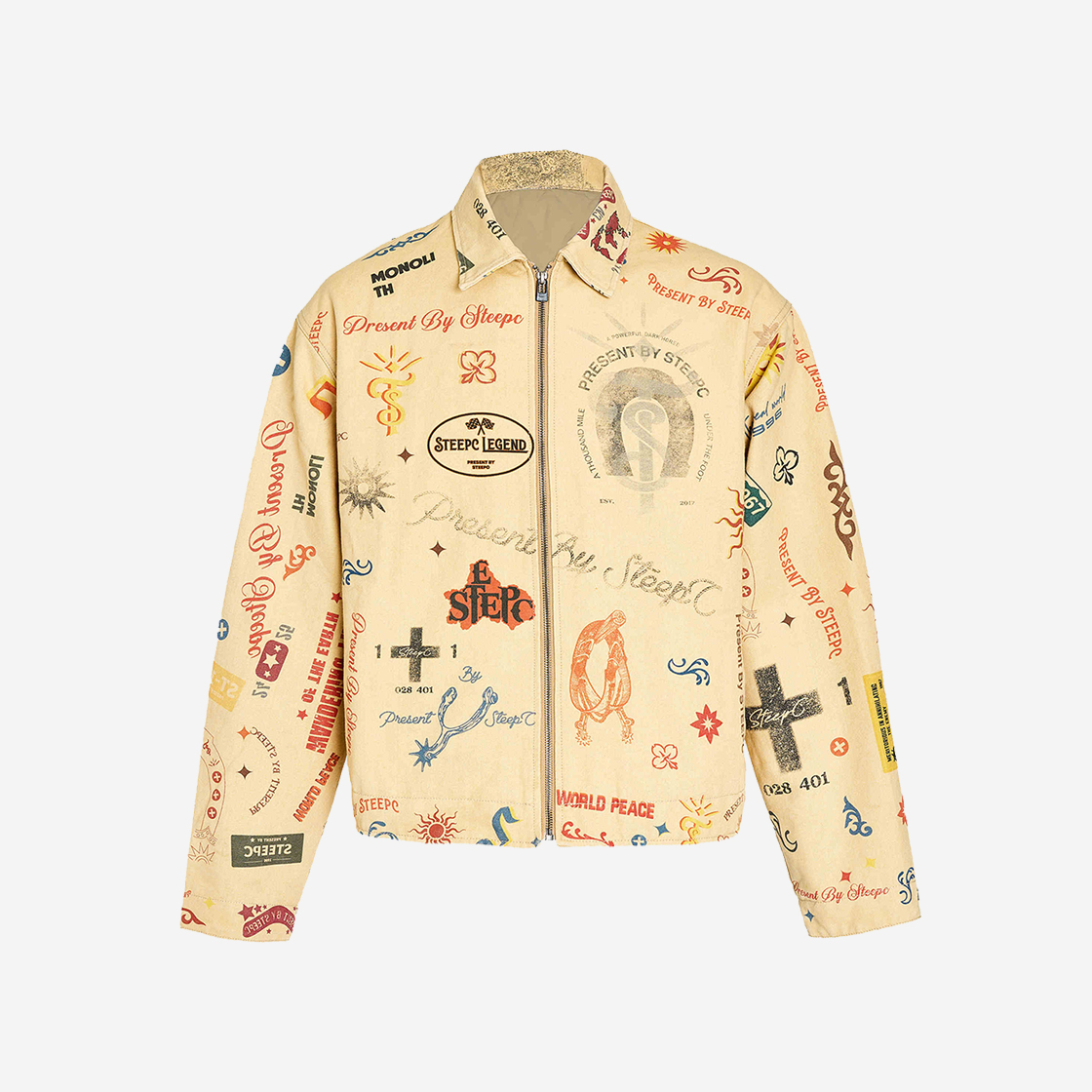 스팁 네임 그래피티 자켓 베이지 | STEEPC | KREAM