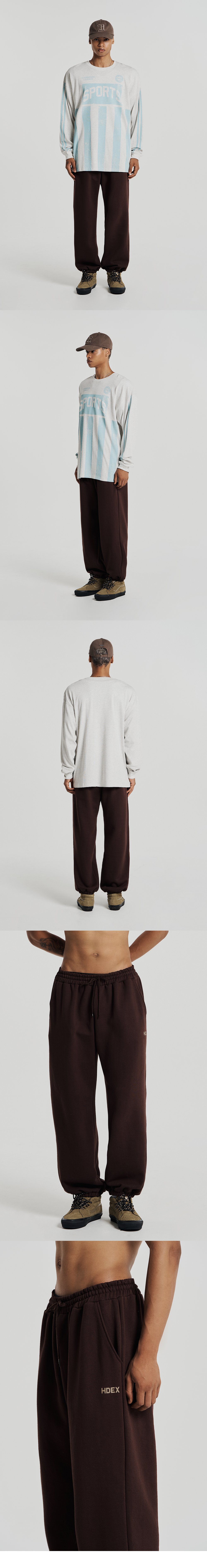 에이치덱스 메인로고 기모 조거 스웨트 팬츠 브라운 | HDEX | KREAM