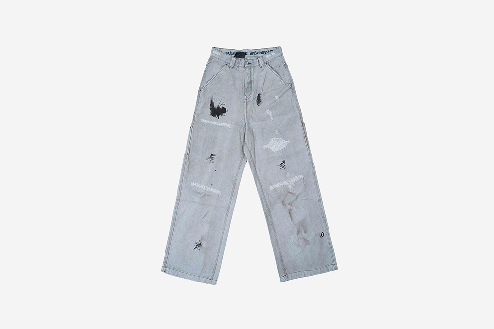 스팁 선라이즈 그런지 워싱 그레이블루 데님 | STEEPC | KREAM