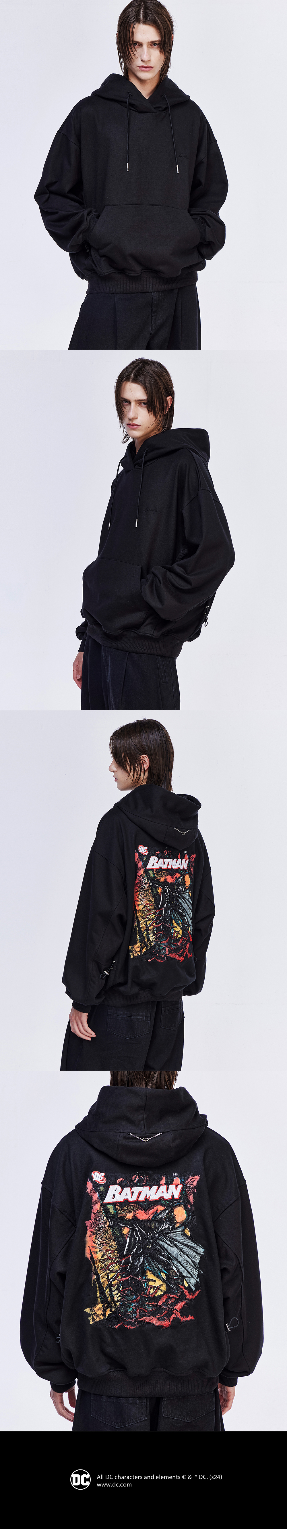송지오옴므 DC컬렉션 이스케이프 배트맨 윙 스트링 후드 블랙 | SONGZIO | KREAM