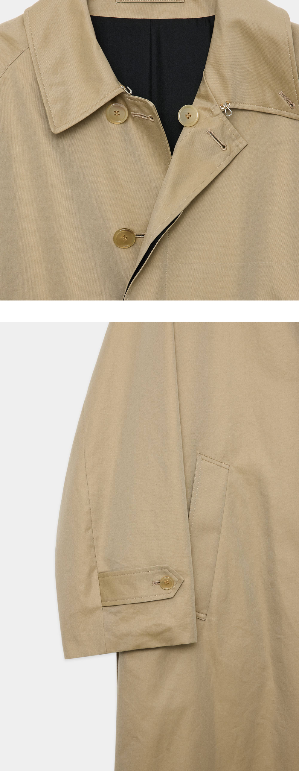 마카웨어 리버시블 싱글 트렌치 코트 카키 - 24FW | Markaware | KREAM