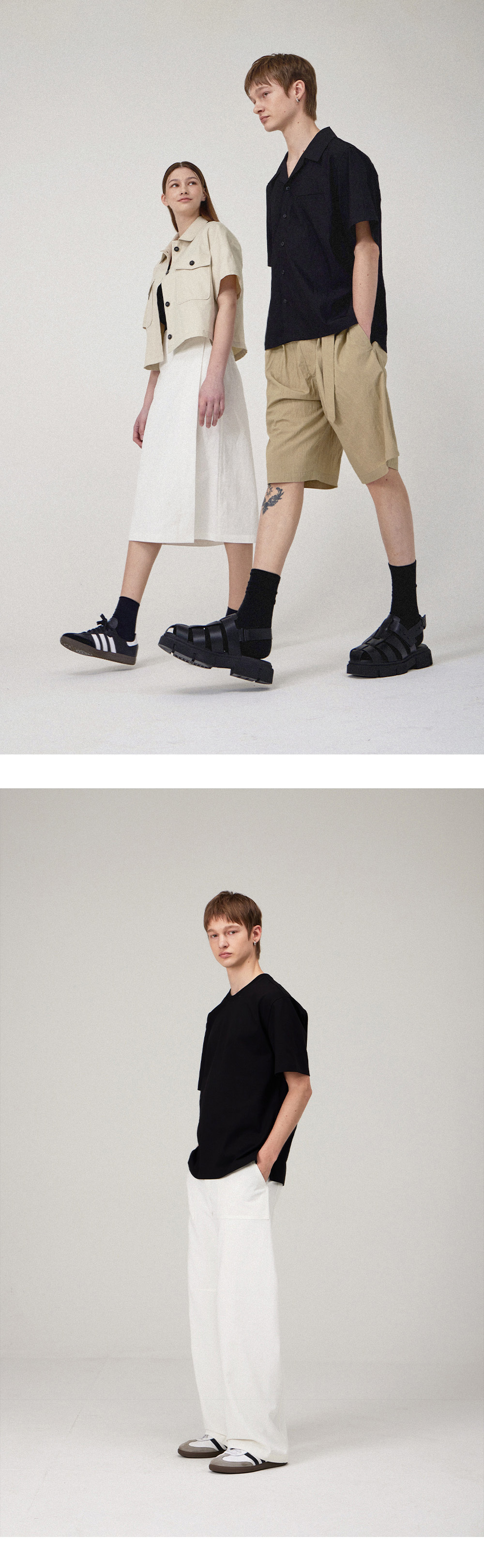 필더스 세미와이드 커브드 퍼티그 팬츠 화이트 | Fielders | KREAM