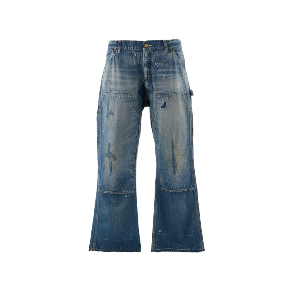 세인트 마이클 데님 더블 니 블루 - 24AW | Saint Mxxxxxx | KREAM