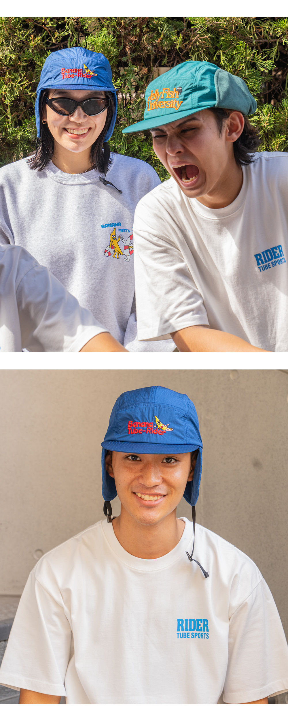 빅웨이브 컬렉티브 바나나 튜브 라이더 이어플랩 햇 블루 | BIGWAVE COLLECTIVE | KREAM