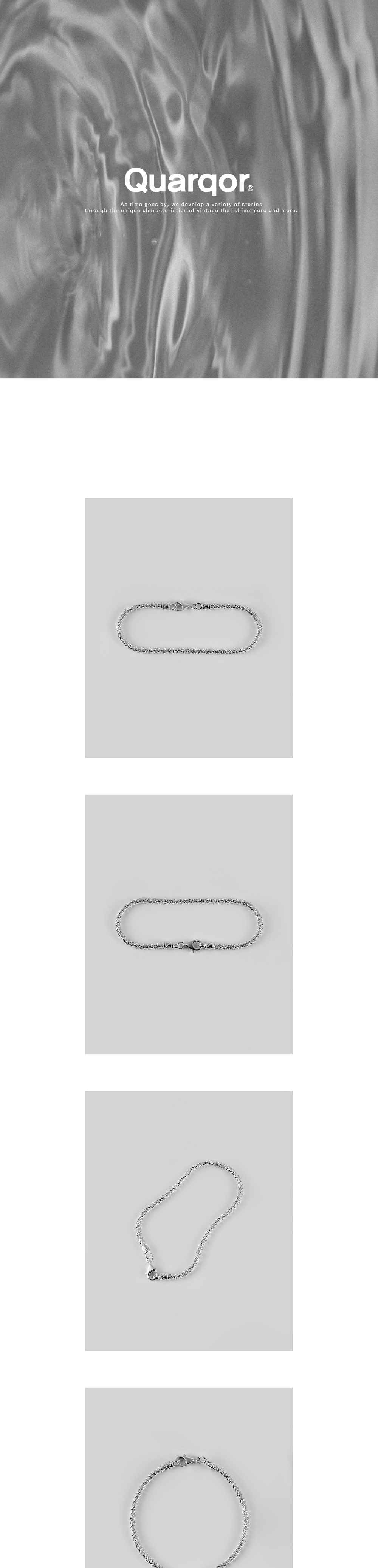 쿼르코어 #7301 실버92.5 브레이슬릿 | Quarqor | KREAM