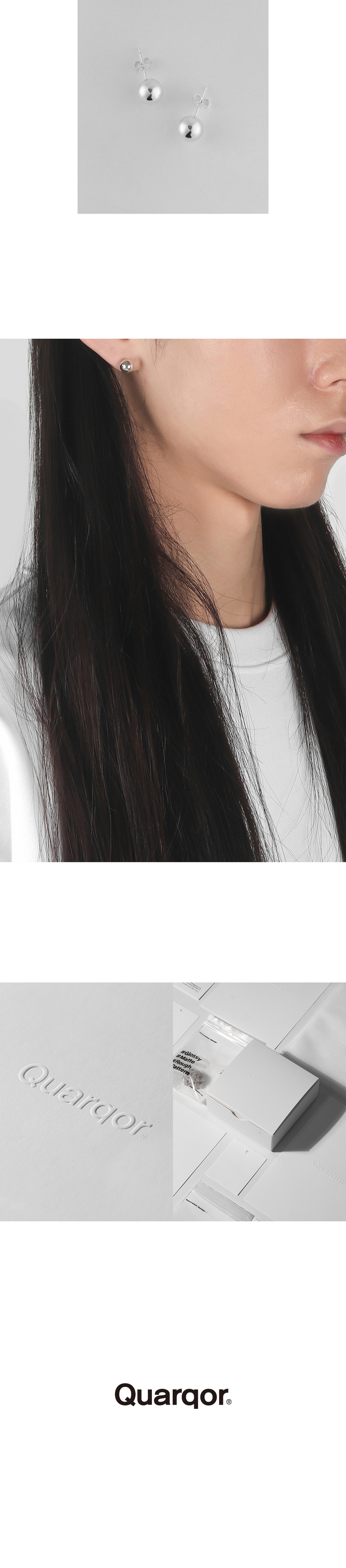 쿼르코어 #7704 실버92.5 이어링 | Quarqor | KREAM