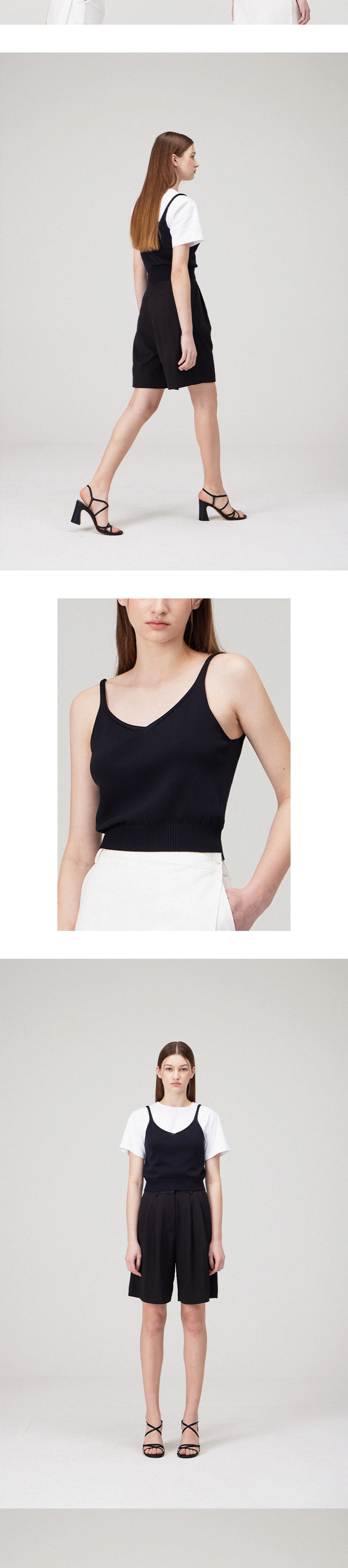 필더스 여성 뷔스티에 니트 슬리브리스 블랙 | Fielders | KREAM