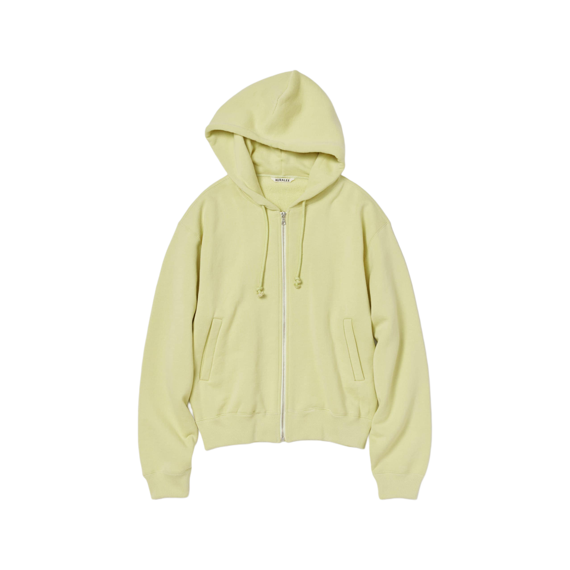 (W) 오라리 스무스 소프트 스웨트 집 파카 라이트 라임 - 24AW | Auralee | KREAM