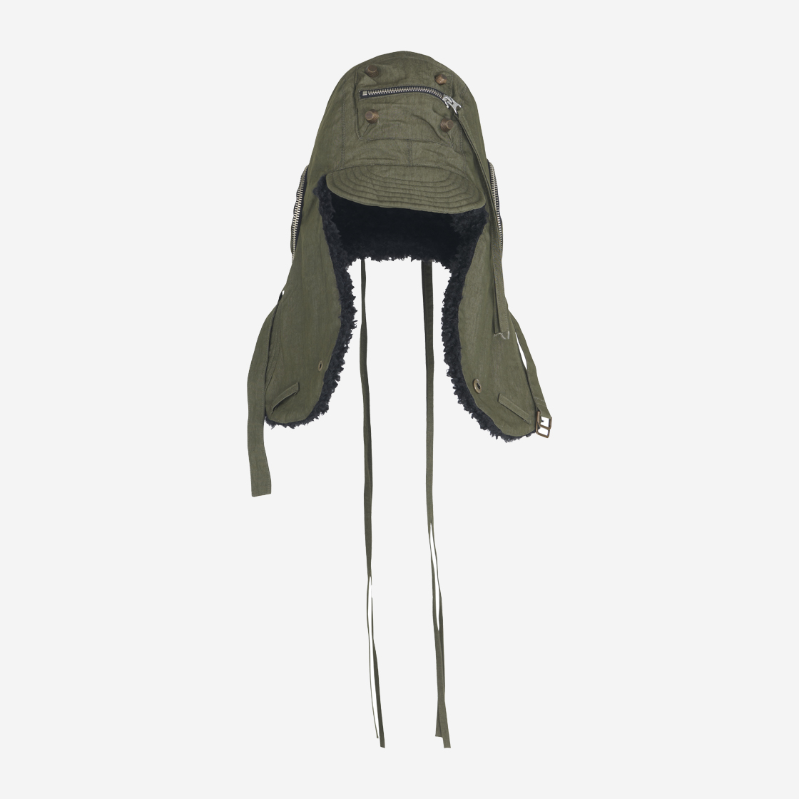 써저리 카고 플라이트 트루퍼 햇 카키 | Surgery | KREAM