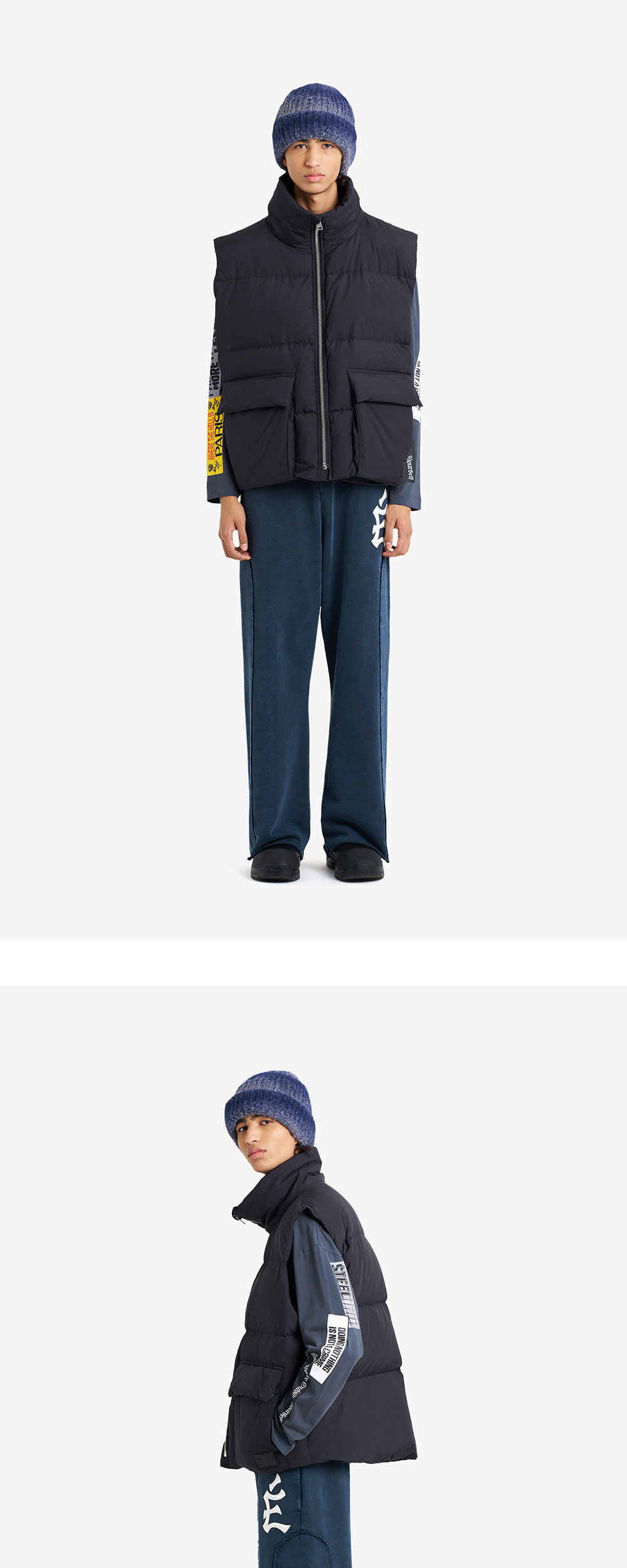 에뛰드 스튜디오 다운 자켓 슬리브리스 블랙 - 24FW | Etudes Studio | KREAM