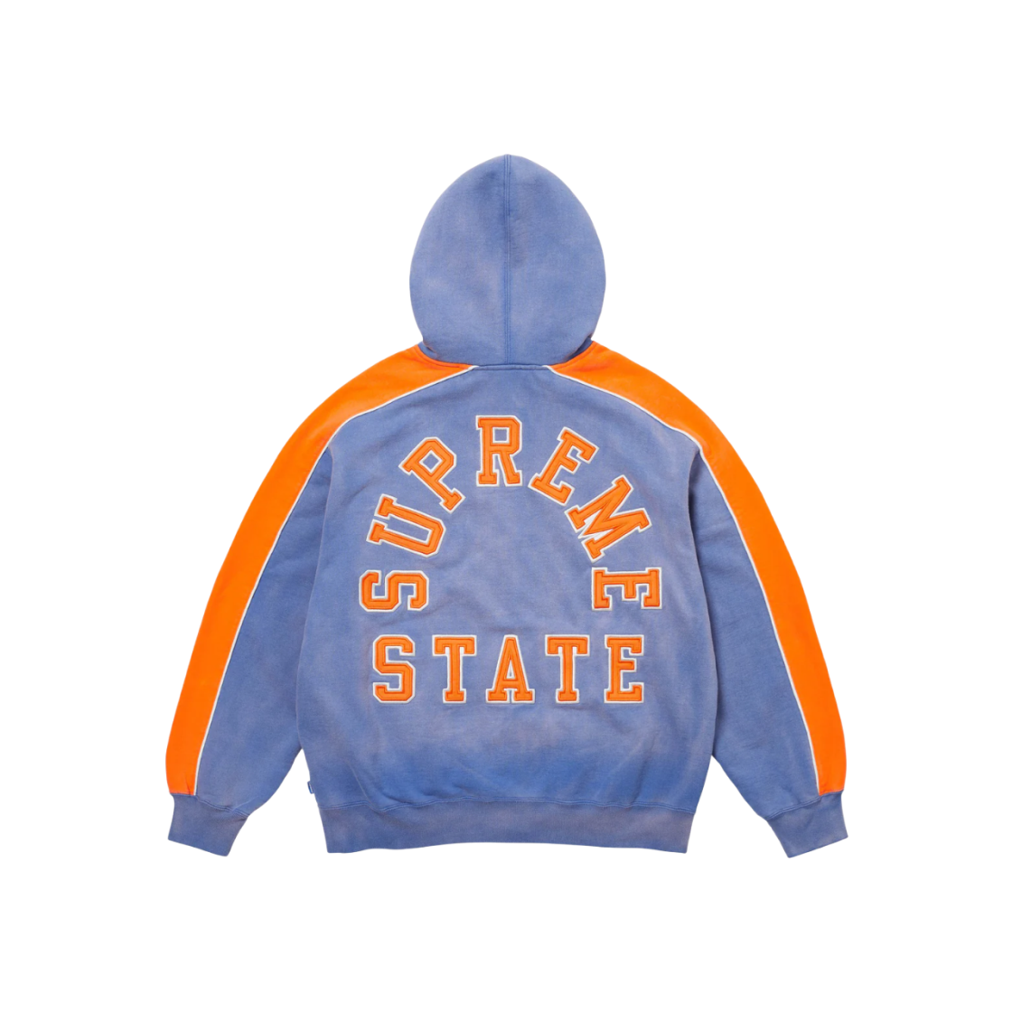 슈프림 스테이트 집업 후드 스웨트셔츠 워시드 로얄 - 24FW | Supreme | KREAM