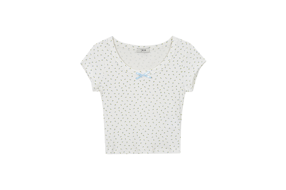 더티스 로즈 패턴 베이직 티_TT4W203LB | THETIS | KREAM