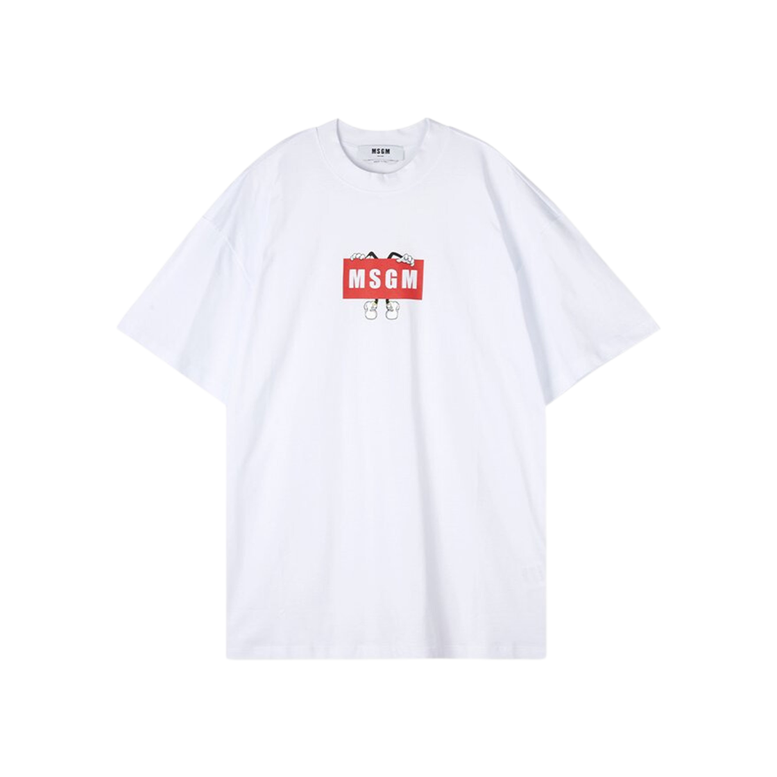 엠에스지엠 카툰 로고 박스 티셔츠 화이트 | MSGM | KREAM