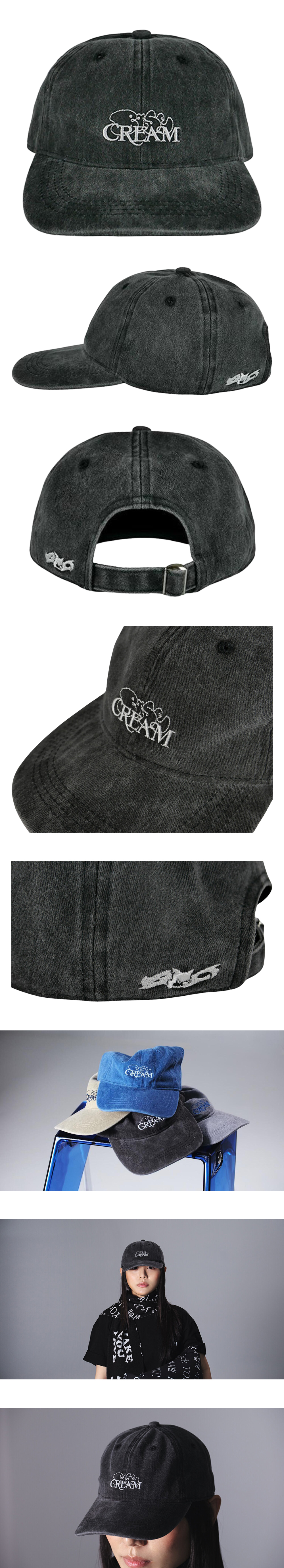 체리드라이버 베이스크림 로고 워시드캡 블랙 | CHERRY DRIVER | KREAM