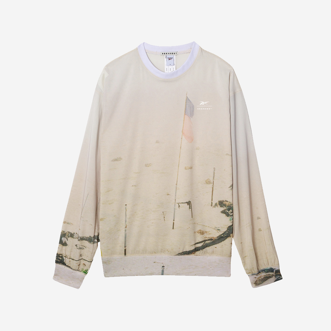 씬 x 리복 프린팅 우븐 크루넥 플래그 | SEEN | KREAM