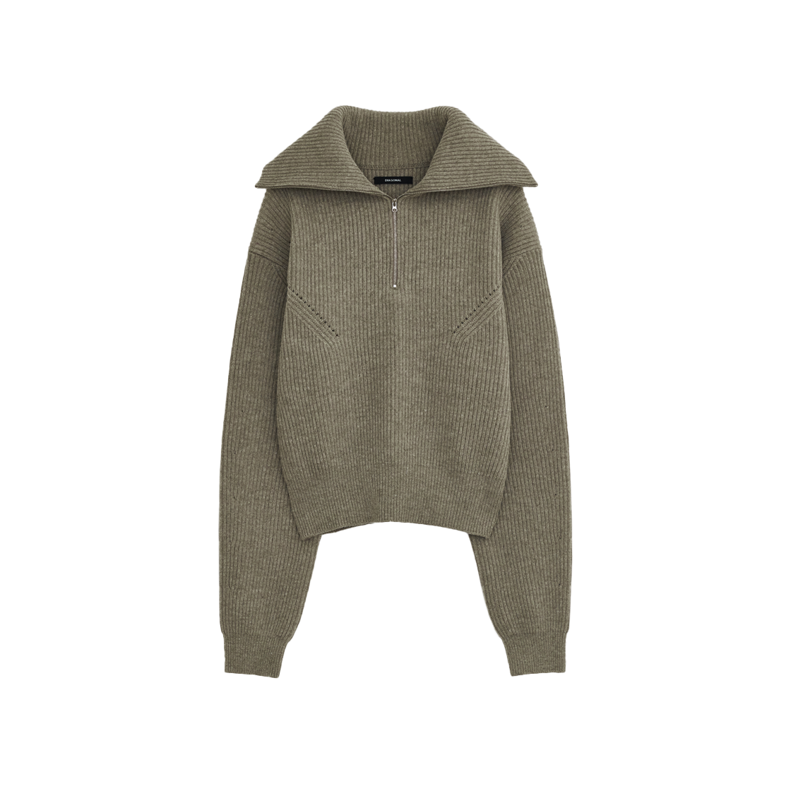 다이애그널 세일러 하프 집업 니트 브라운 | DIAGONAL | KREAM