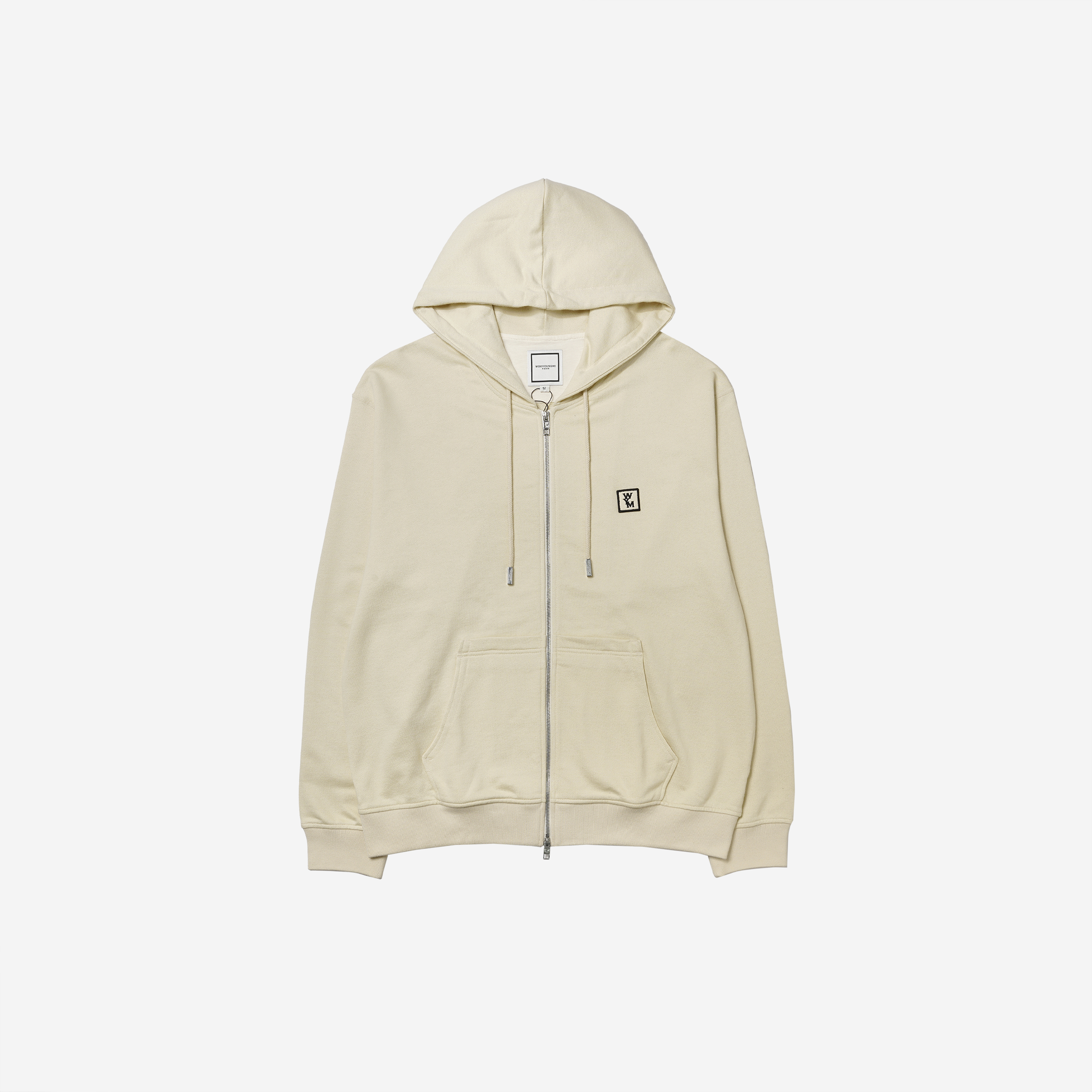 우영미 백 로고 후드 집업 아이보리 - 24SS | KREAM