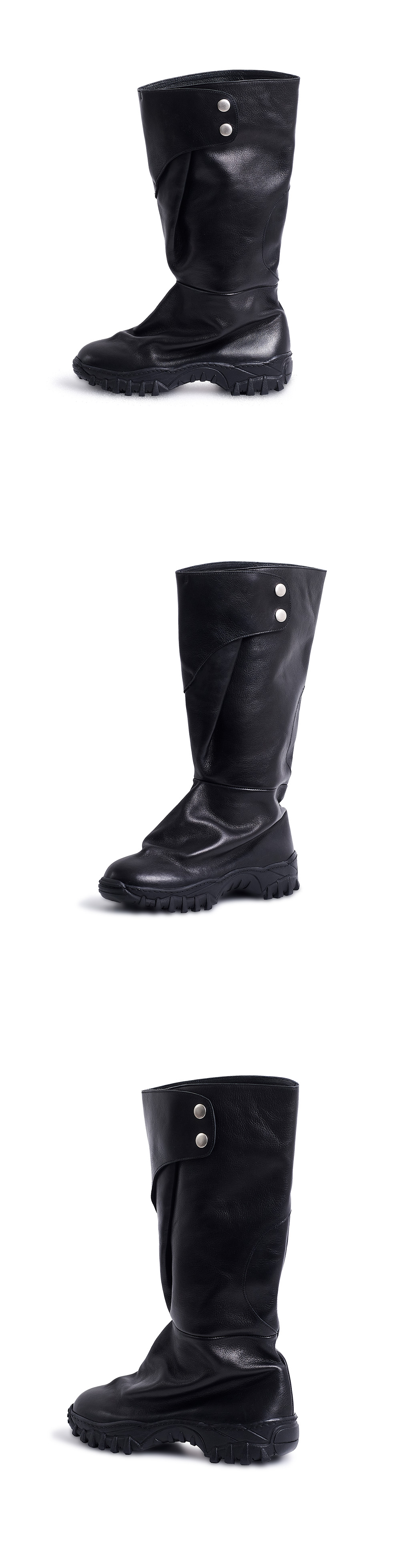 네거티브 쓰리 폴디드 2 롱 부츠 블랙 | NegativeThree | KREAM