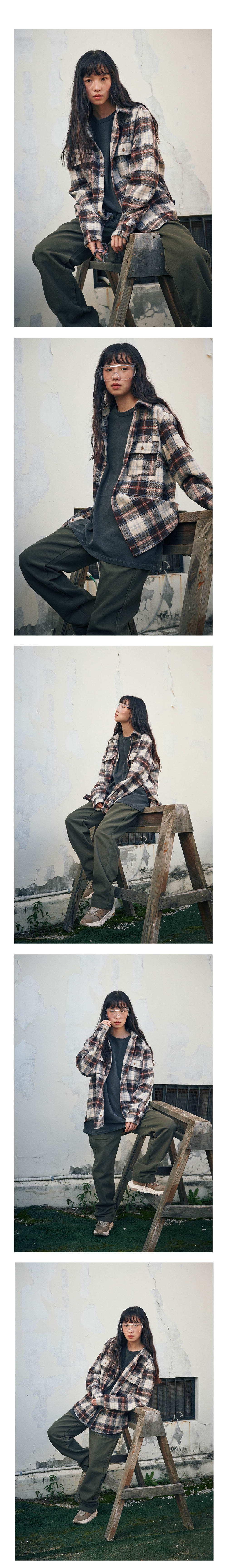 플랫웨이브 스콜 체크 셔츠 브라운 | Flatwave | KREAM