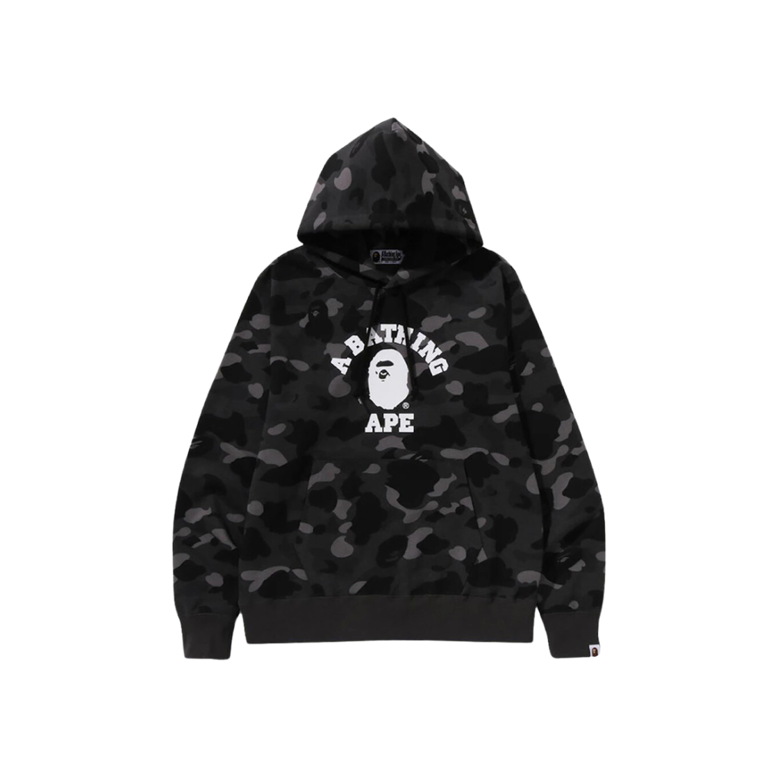 베이프 컬러 카모 컬리지 풀오버 후드 블랙 | BAPE | KREAM