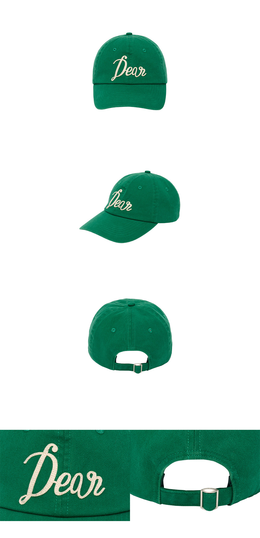 제너럴아이디어 유니섹스 디어 펠트 패치 볼캡 그린 | GENERAL IDEA | KREAM