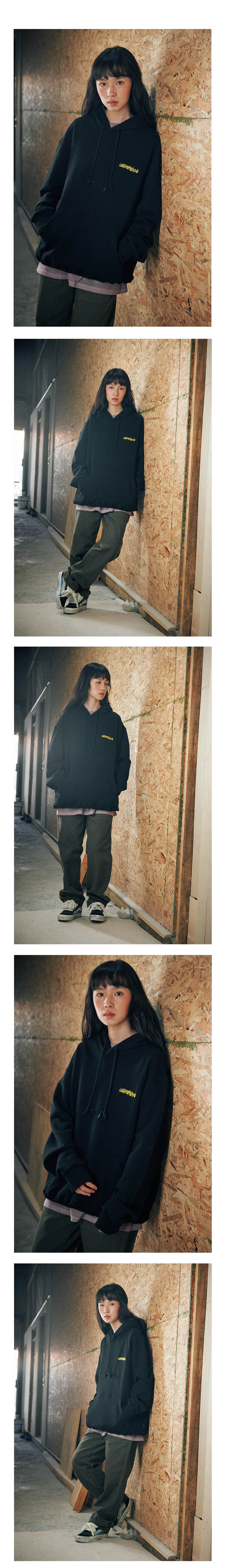 플랫웨이브 지 프린트 후디 블랙 | Flatwave | KREAM