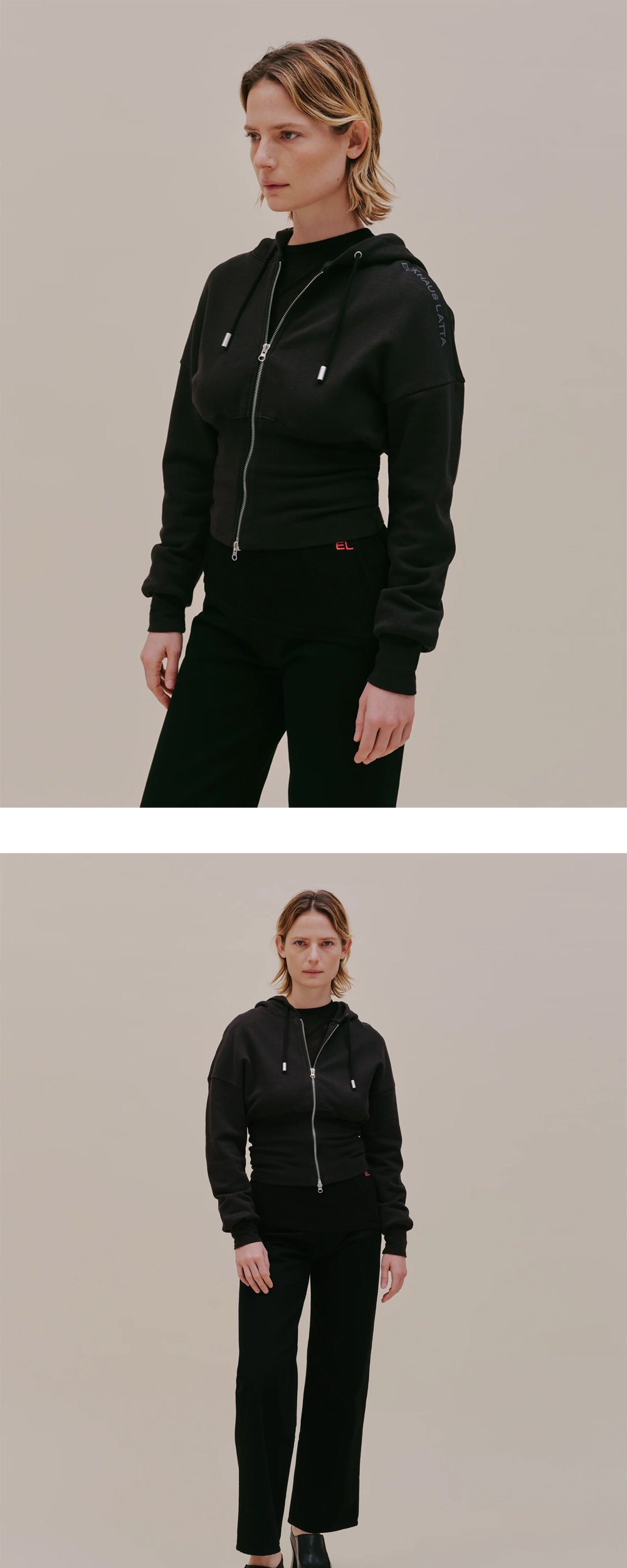 에크하우스 라타 스내치드 후드 블랙 - 24FW | Eckhaus Latta | KREAM