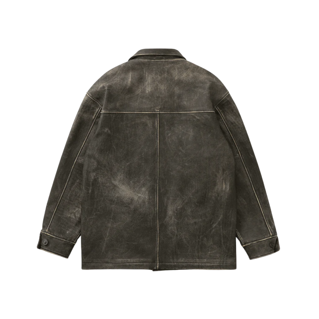 카키스 오웬 레더 코트 블랙 | Khakis | KREAM