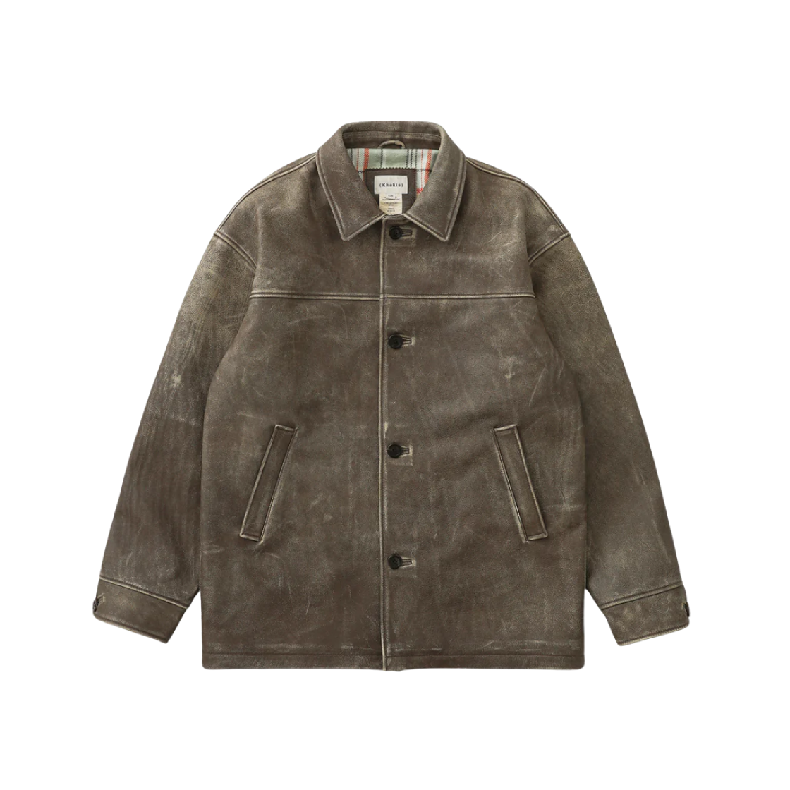 카키스 오웬 레더 코트 브라운 | Khakis | KREAM