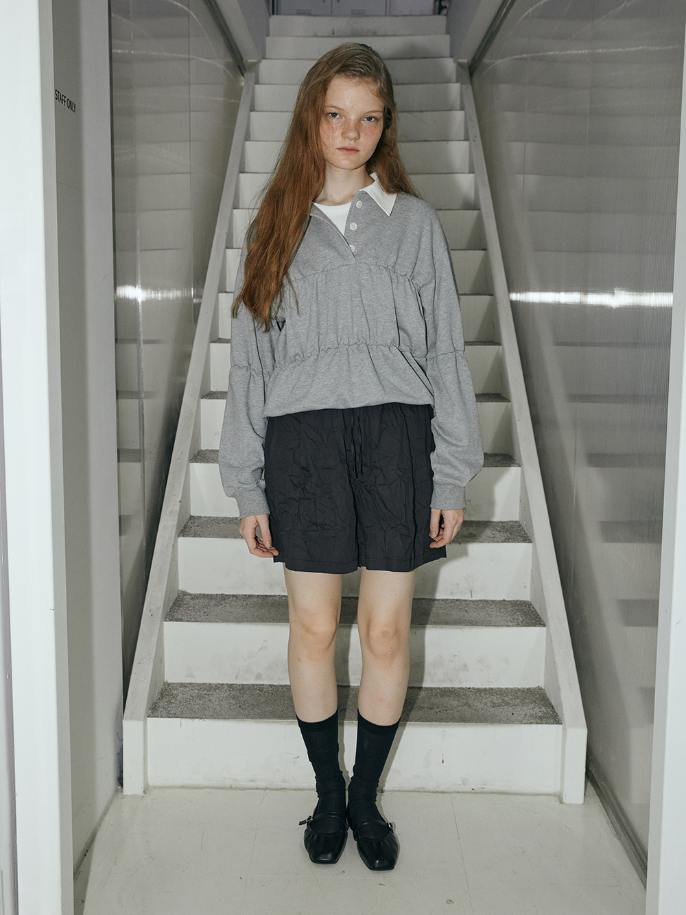 영오 셔링 카라 스웨트셔츠 그레이 | YOUNGOH | KREAM