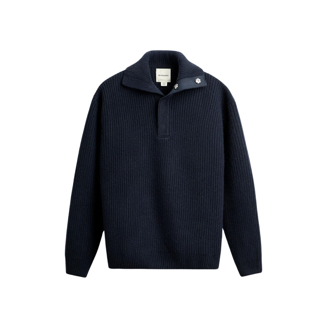 자라 x 나누시카 울 캐시미어 니트 폴로 셔츠 네이비 블루 | Zara | KREAM