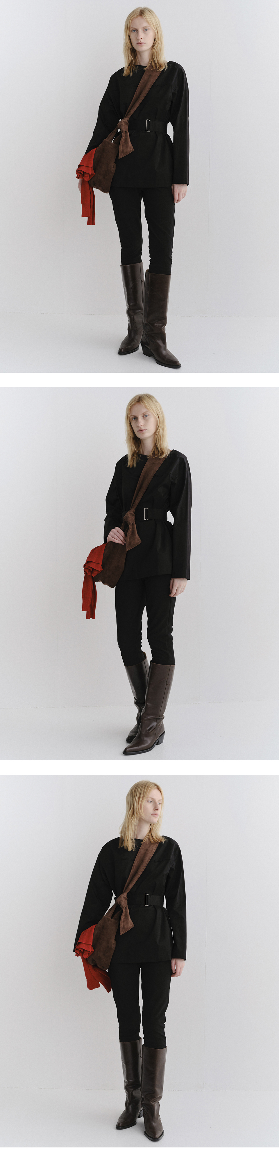 아르카익 스웨이드 슬링 백 브라운 | ARCHAIC | KREAM