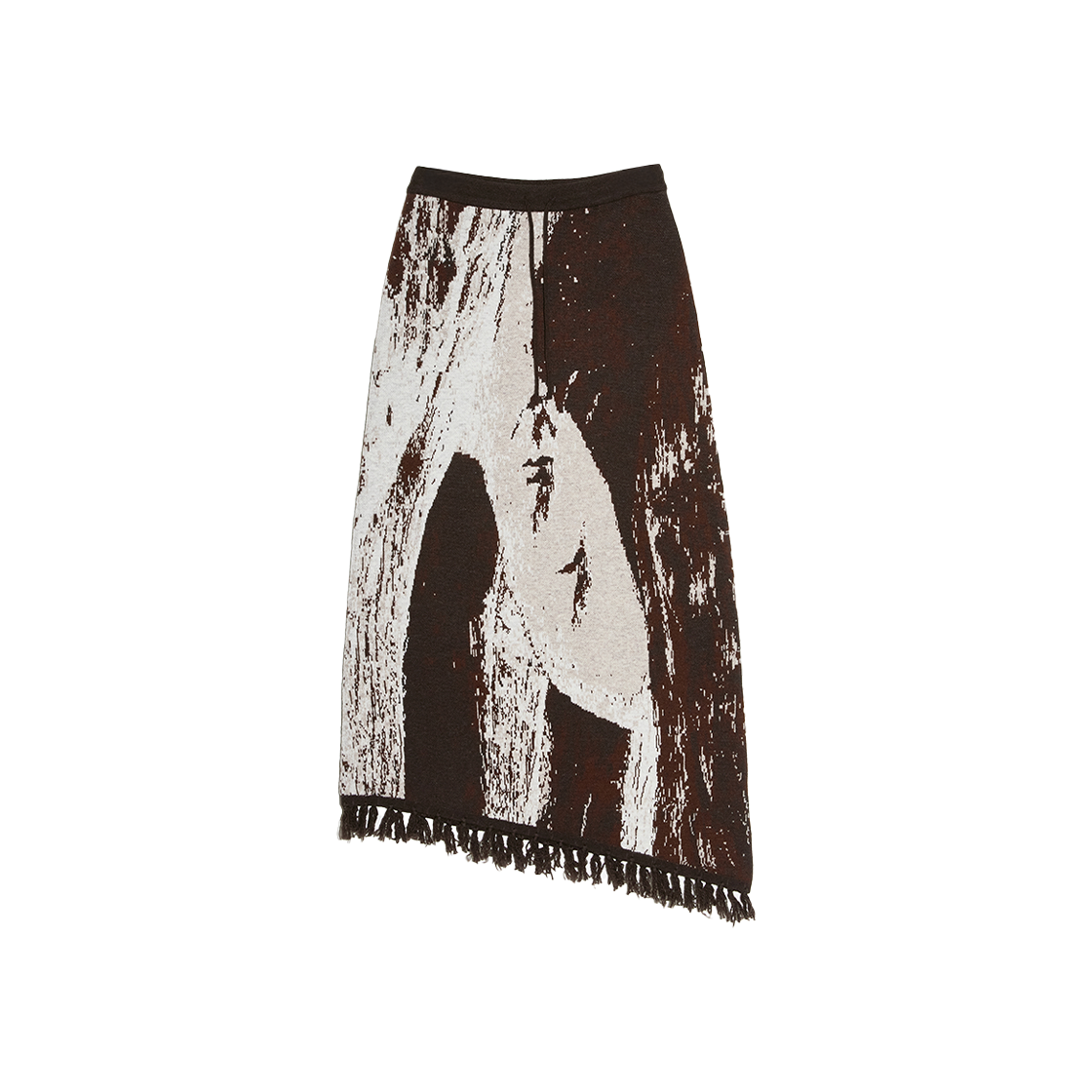 엔오르 우먼 에쉬머터리 프린지 캐시미어 스커트 브라운 | ENOR | KREAM