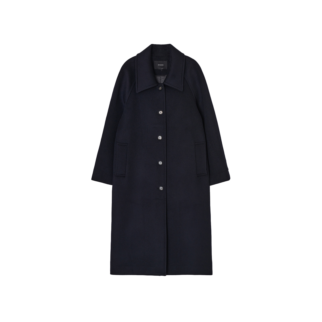 다이애그널 릴렉스드 발마칸 코트 네이비 | DIAGONAL | KREAM
