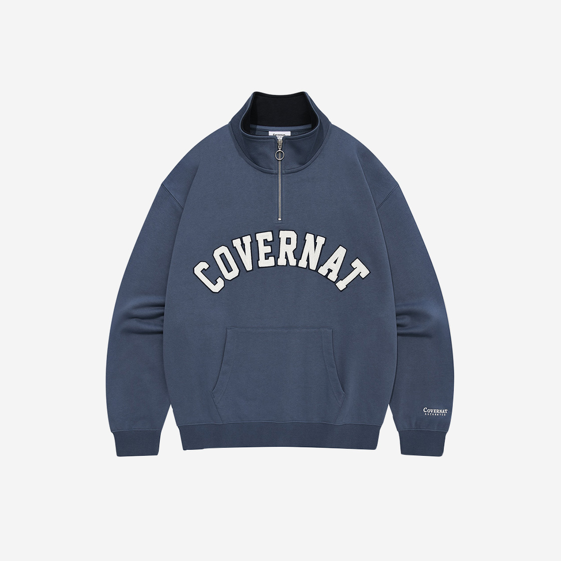 커버낫 아치 로고 하프 집업 맨투맨 블루 | COVERNAT | KREAM