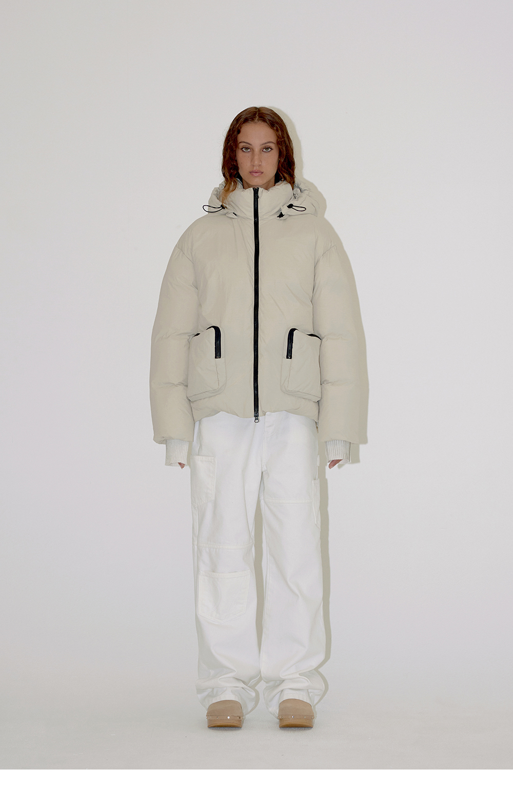 다이애그널 RDS 스포티 패딩 베이지 | DIAGONAL | KREAM