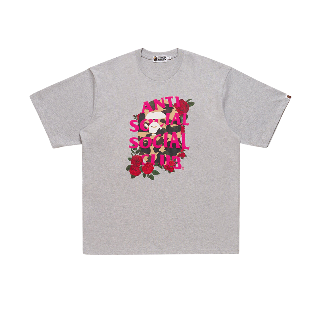 베이프 x 안티 소셜 소셜 클럽 티셔츠 #1 그레이 | BAPE | KREAM