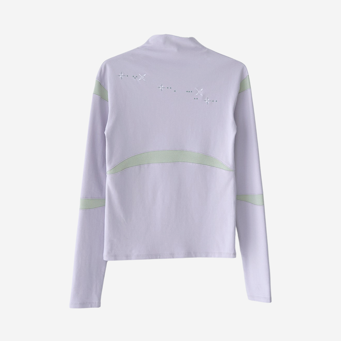 서서 플라워 엠브로이더리 모크넥 티셔츠 라벤더 | SUH SUH | KREAM