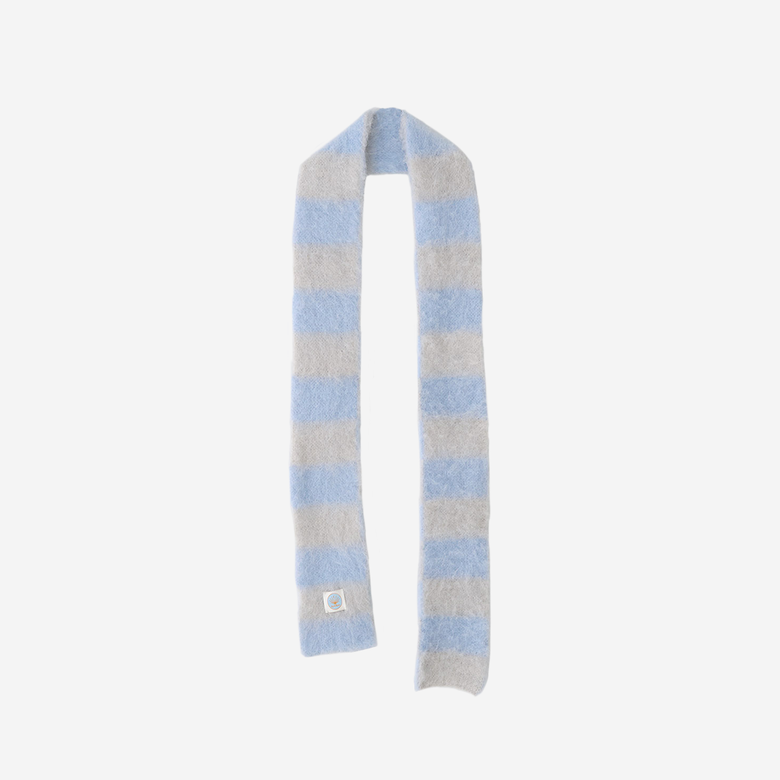 서서 헤어리 스트라이프 머플러 스카이 블루 엔 그레이 | SUH SUH | KREAM