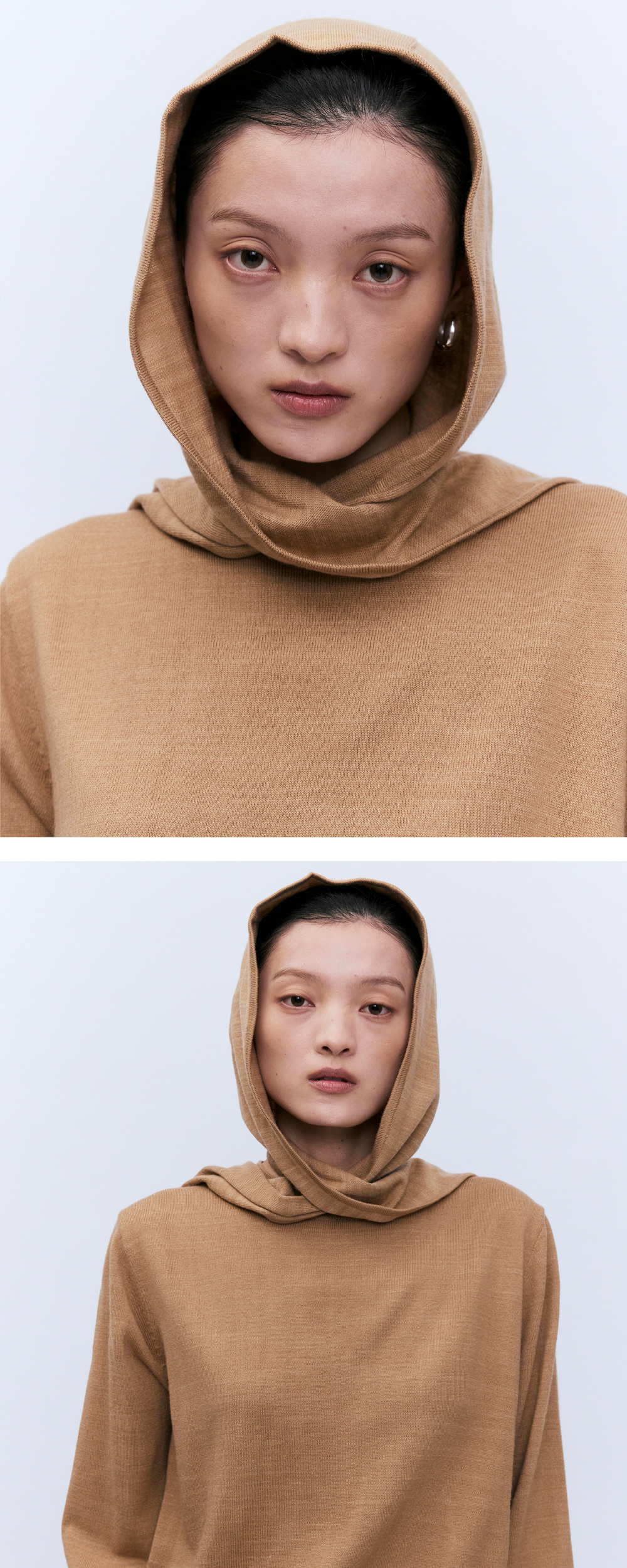 유지 울 베이직 니트 머플러 햇 베이지 | YUJI | KREAM