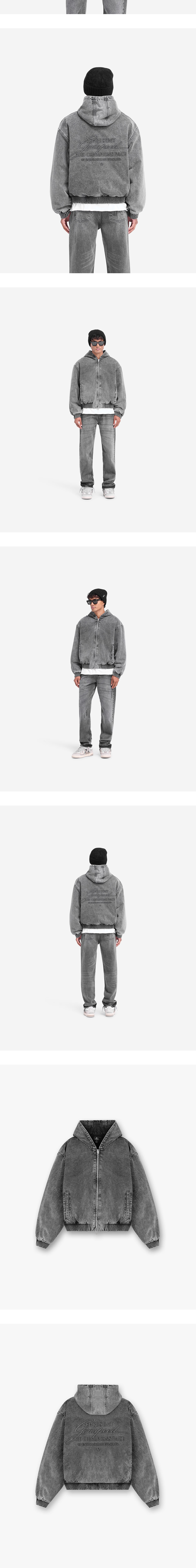 리프레젠트 RS 후드 데님 봄버 차콜 그레이 - 24FW | Represent | KREAM