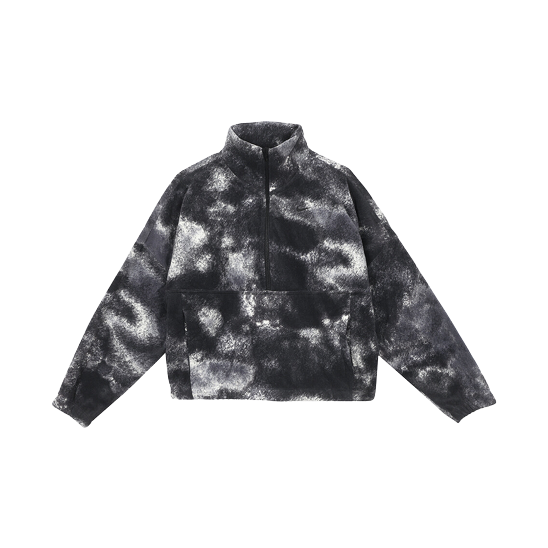 (W) 나이키 원 써마핏 탑 폴라 플리스 AOP 하프 집 블랙 그레이 - 아시아 | Nike | KREAM