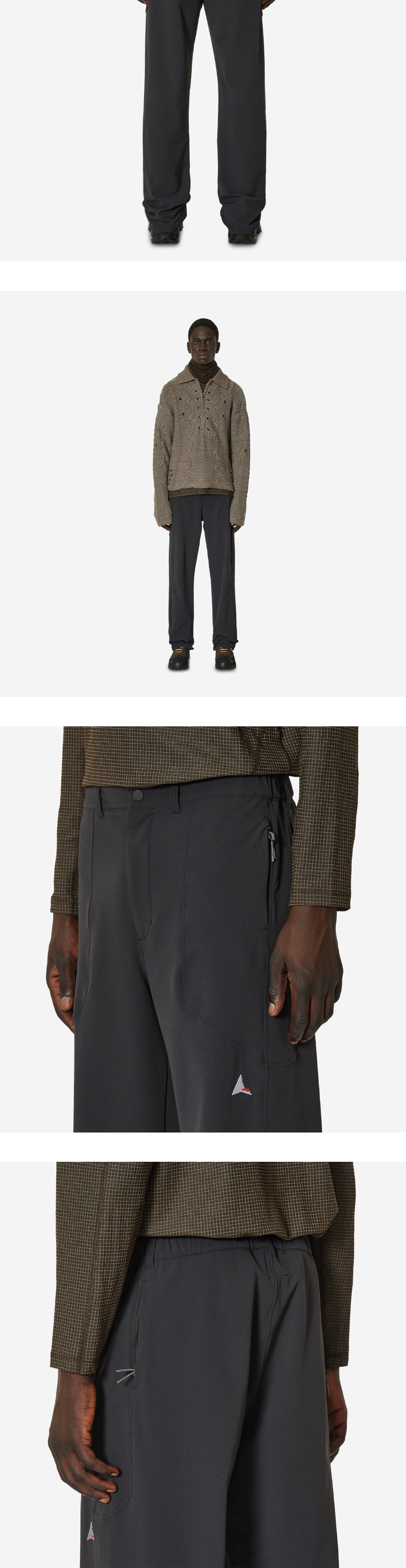 로아 나일론 스트레치 팬츠 블랙 - 24FW | ROA | KREAM