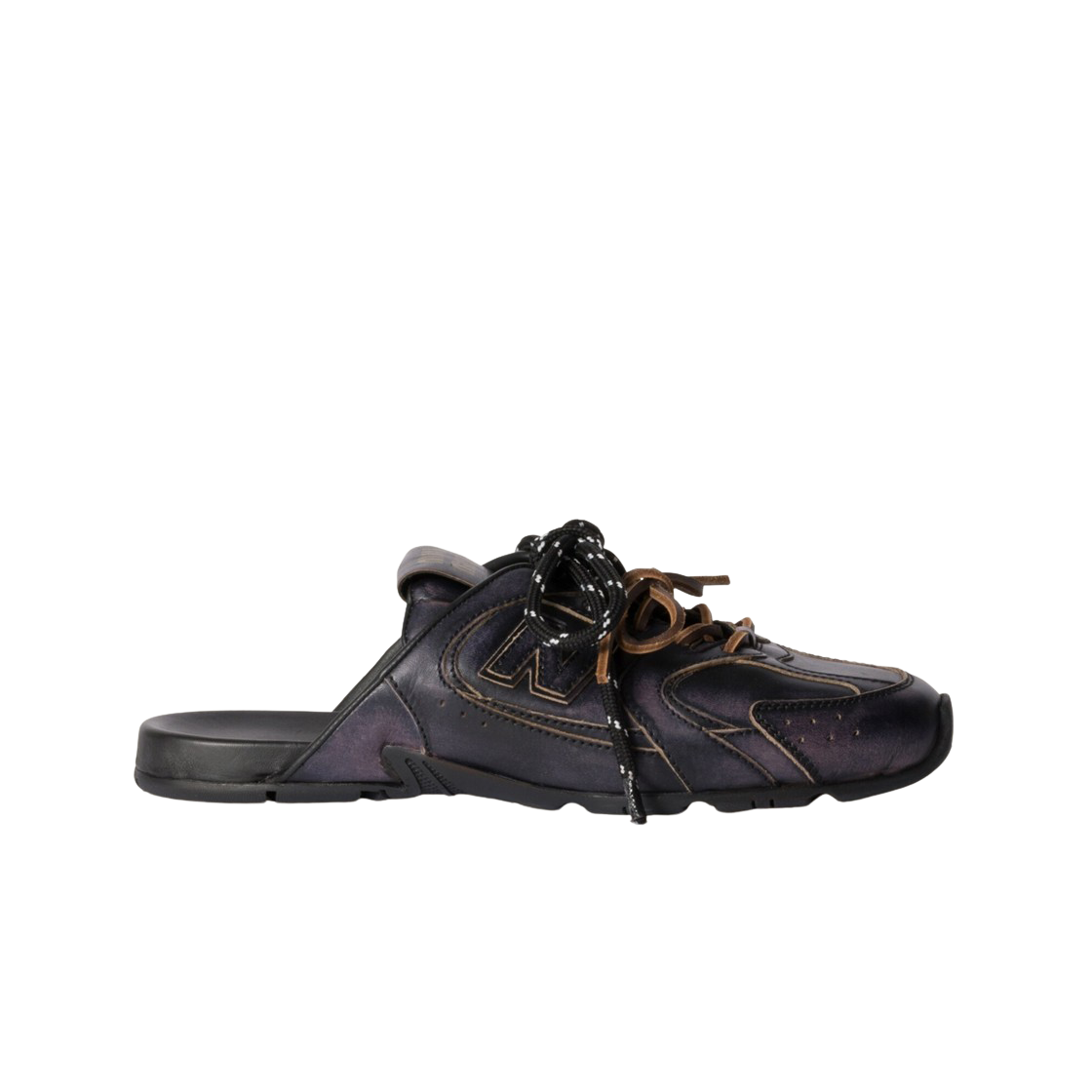 (W) 뉴발란스 x 미우 미우 530 SL 데코 카프 레더 뮬 블랙 | New Balance | KREAM