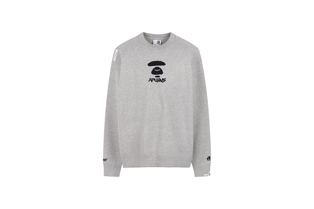 에이프 베이직 니트 헤더 화이트 - 24FW | AAPE | KREAM